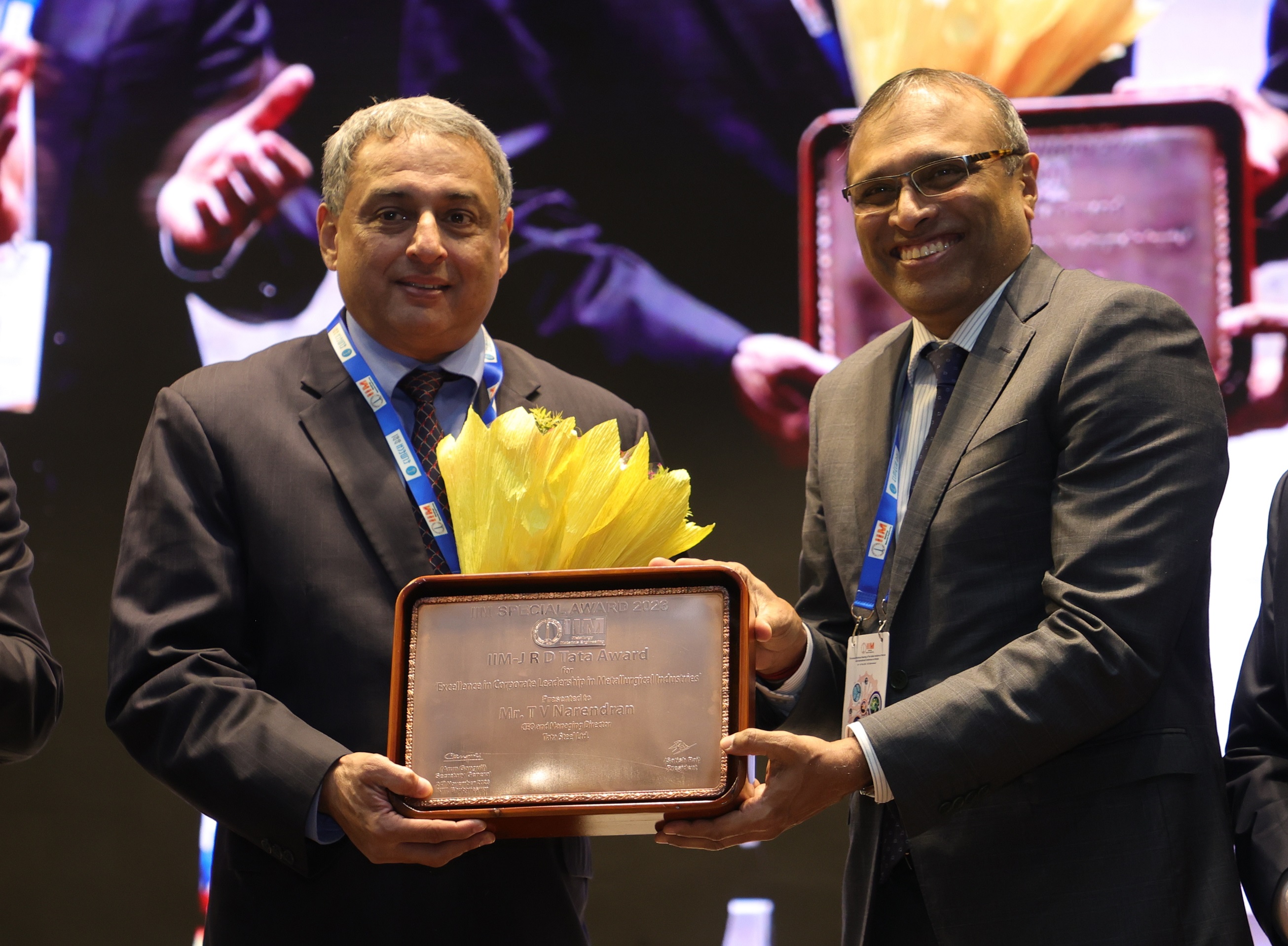 Tata Steel MD and CEO TV Narendran conferred IIM-JRD Tata Award 2023 | The Avenue Mail