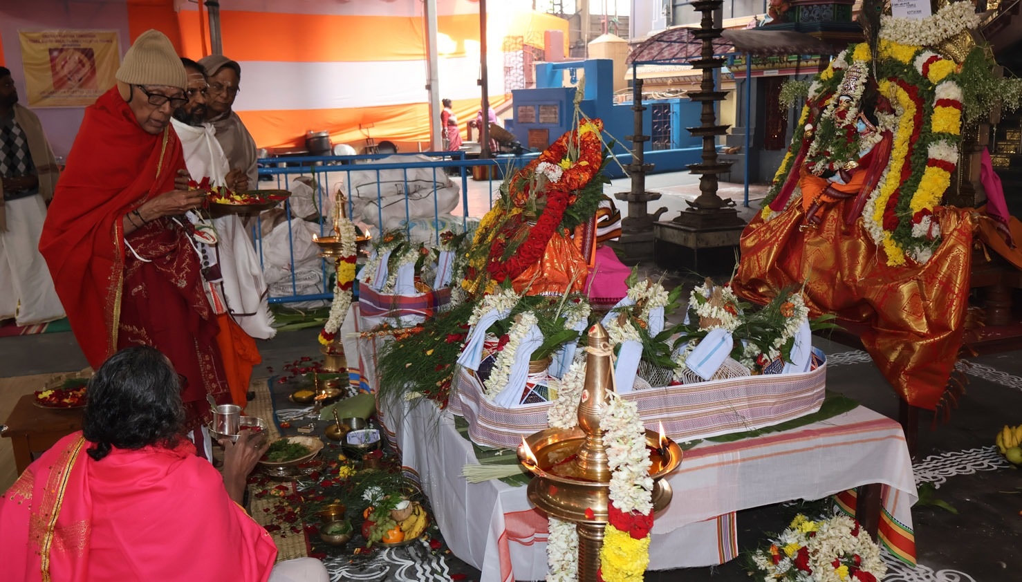 Sastha Preeti celebrations: Kalash installation for 16 forms of Lord ...
