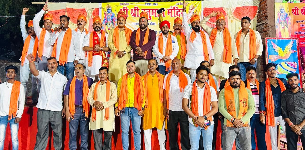 Sakchi Hanuman Temple Committee Performs Flag Worship on Mahanavami ...