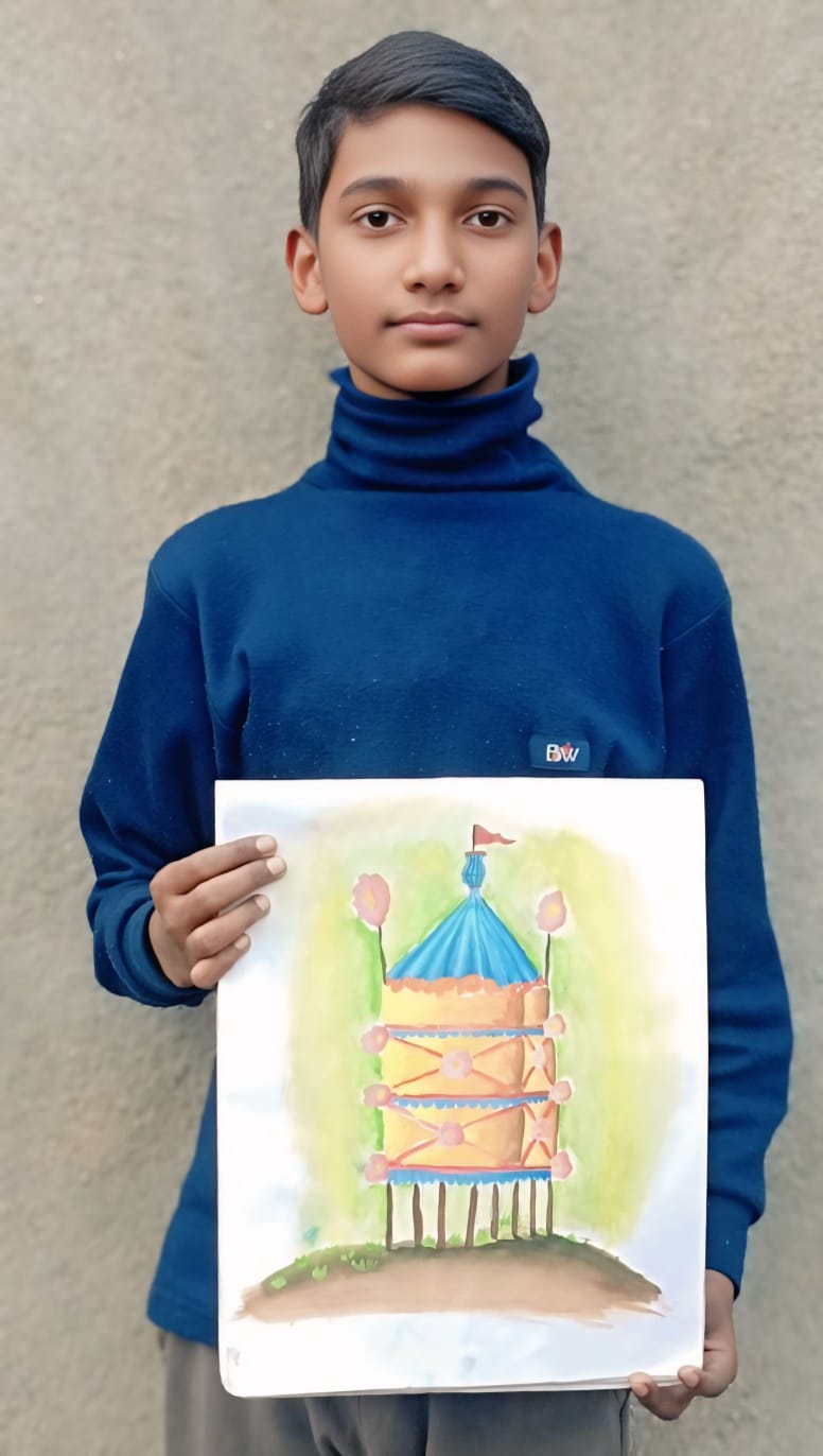Students of Kalakar Art Classes create abstract paintings of Tusu ...