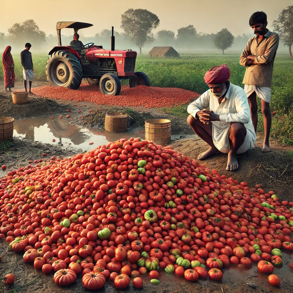 Jamshedpur: Patamda tomato farmers forced to dump produce due to lack ...
