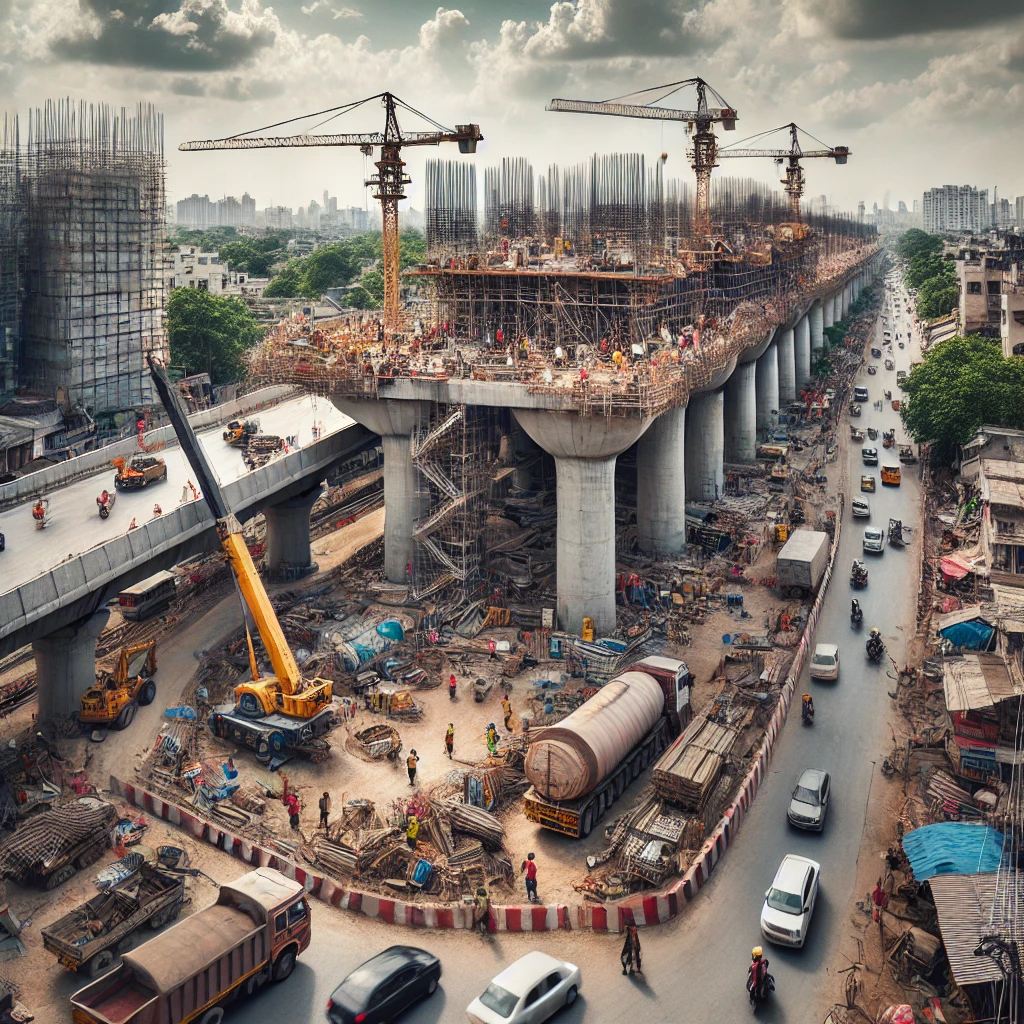 Jamshedpur: Kalimandir-Bhilai Pahari flyover construction in full swing | The Avenue Mail