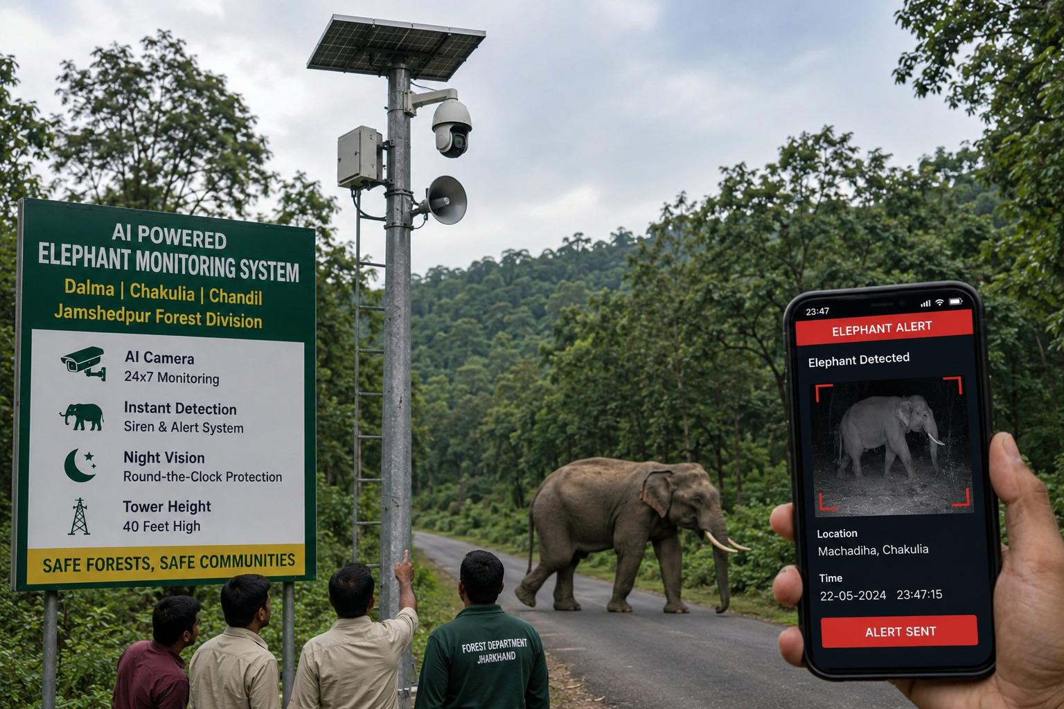 AI Cameras to Monitor Elephants in Dalma, Chakulia, and Chandil | The ...
